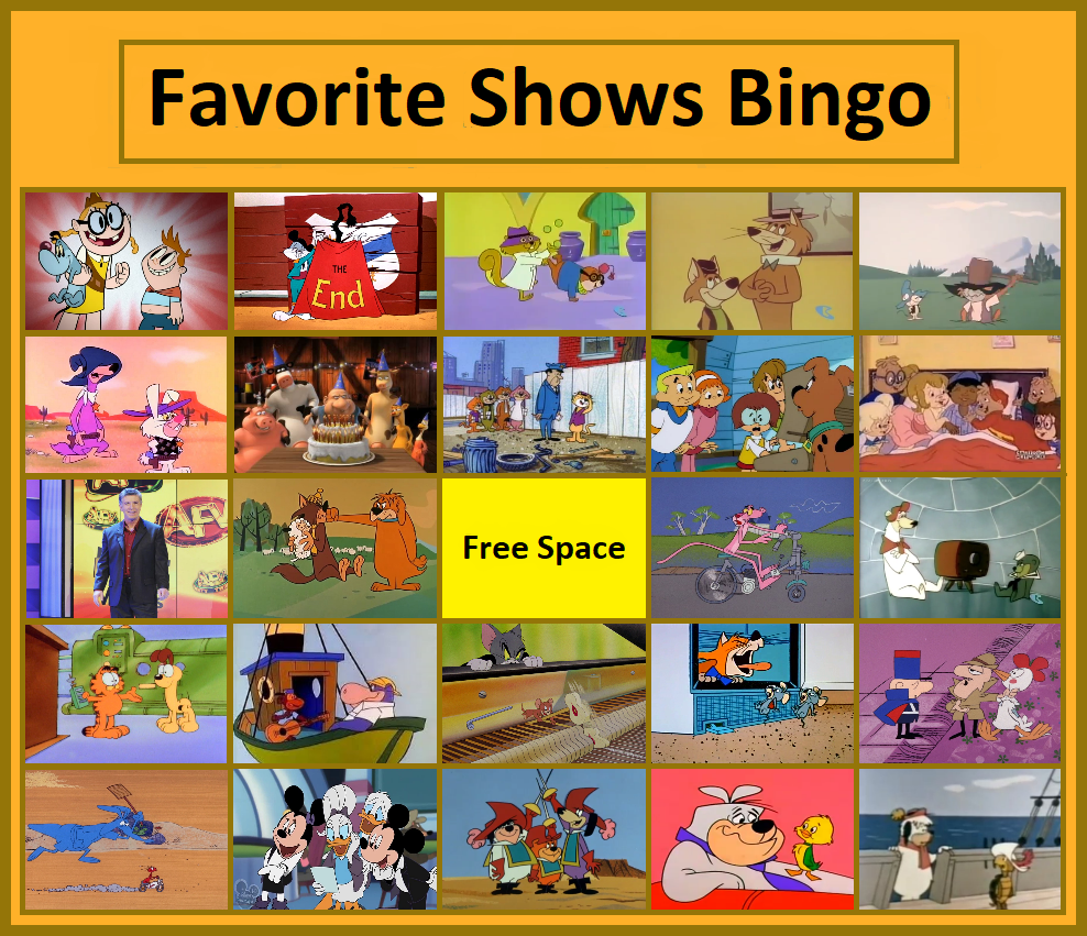 My favorite shows bingo by topcatmeeces97 on DeviantArt My favorite shows bingo by topcatmeeces97 on DeviantArt
