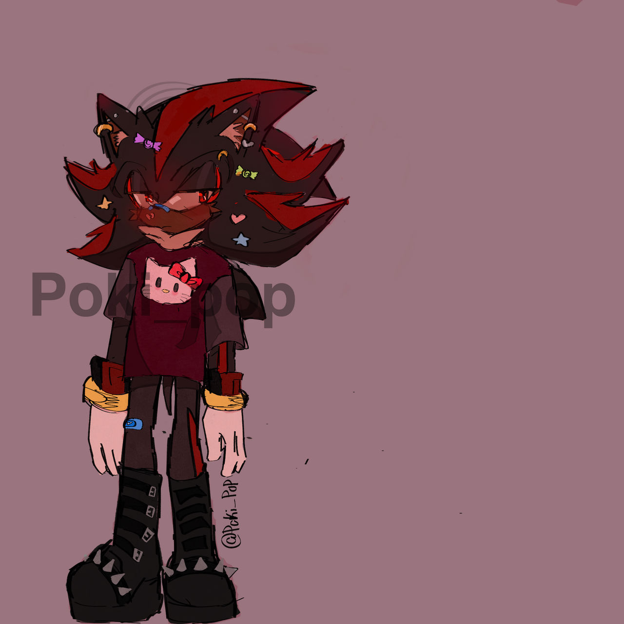 Shadow In A Hello Kitty Shirt By Jaidenlovestodraw On Deviantart