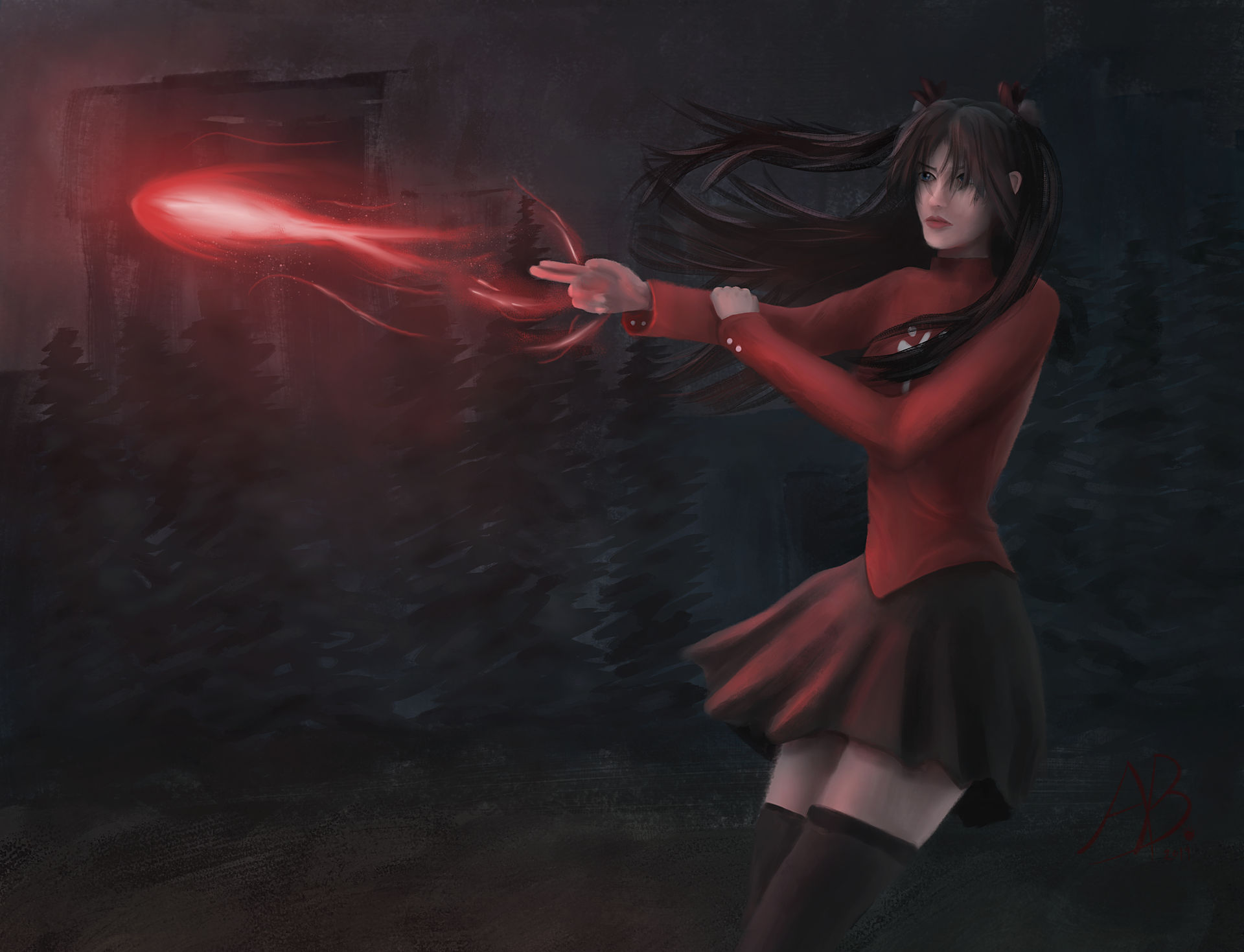 Rin Tohsaka Fatestay Night By Tubyboulin On Deviantart