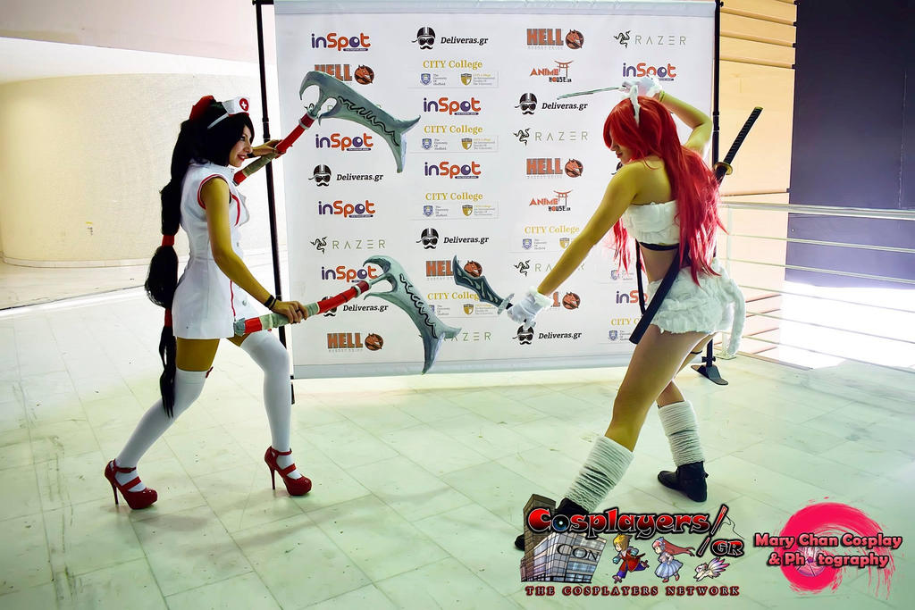 Nurse Akali Kitty Cat Katarina League Of Legends By Darkenya On