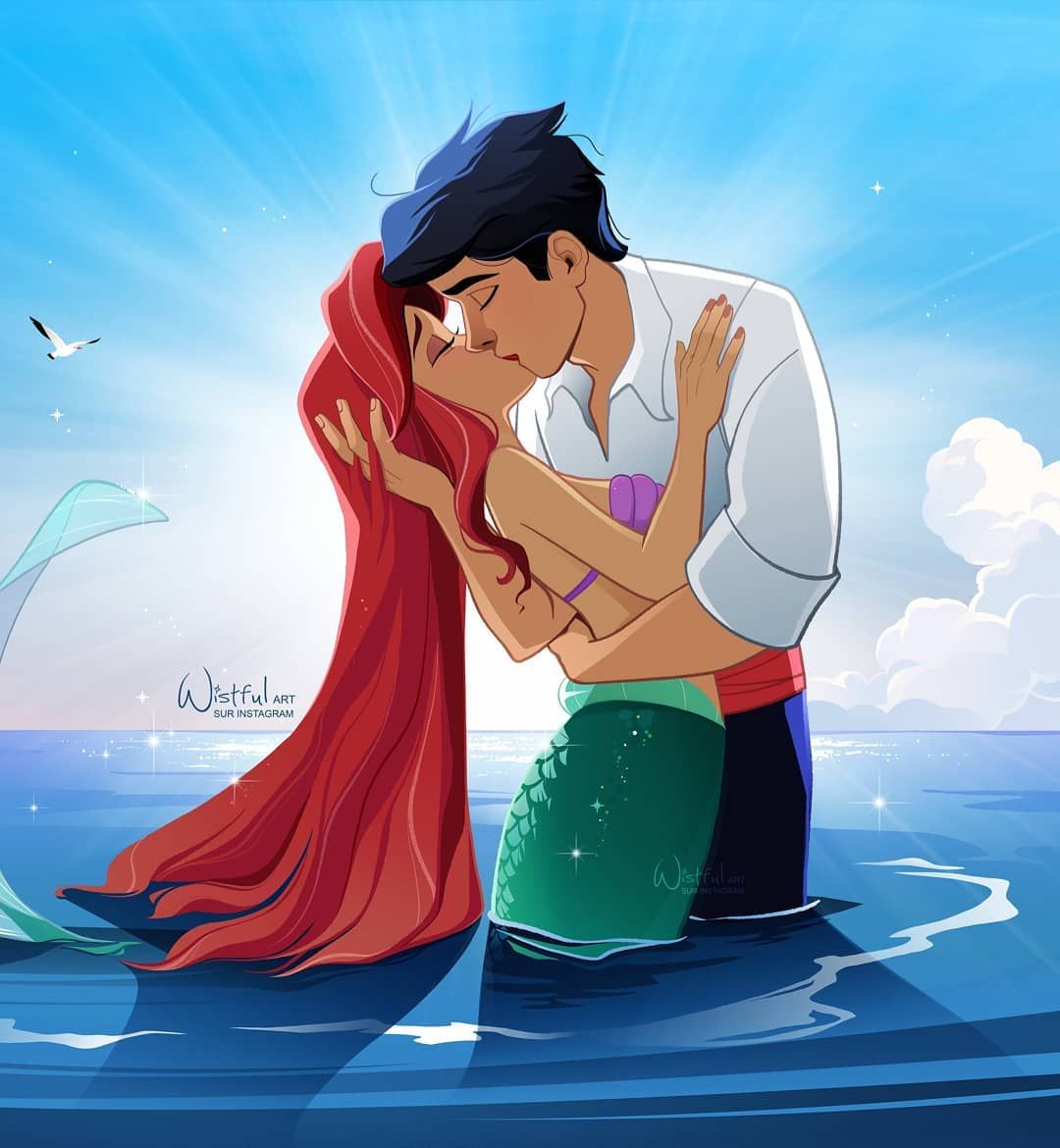 Ariel And Prince Eric Kiss By Tgdc20610 On Deviantart