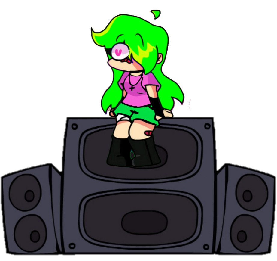 Fnf Milly Sitting On The Speaker By Gianelargentino On Deviantart