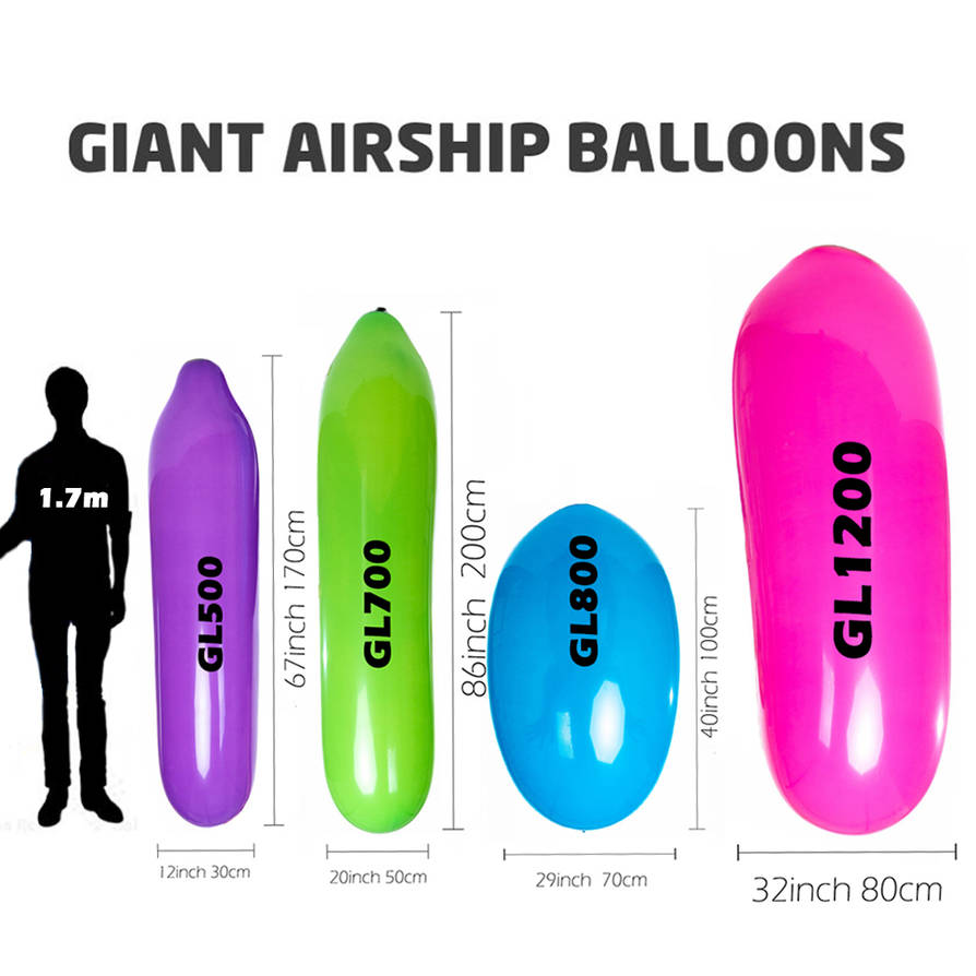 Giant Zeppelin Airship Balloon 170cm 220cm Gl1200 By Allaninflatable