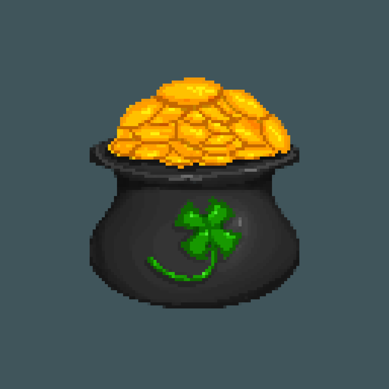 Pixel Art Gold In A Pot By Charopos On Deviantart