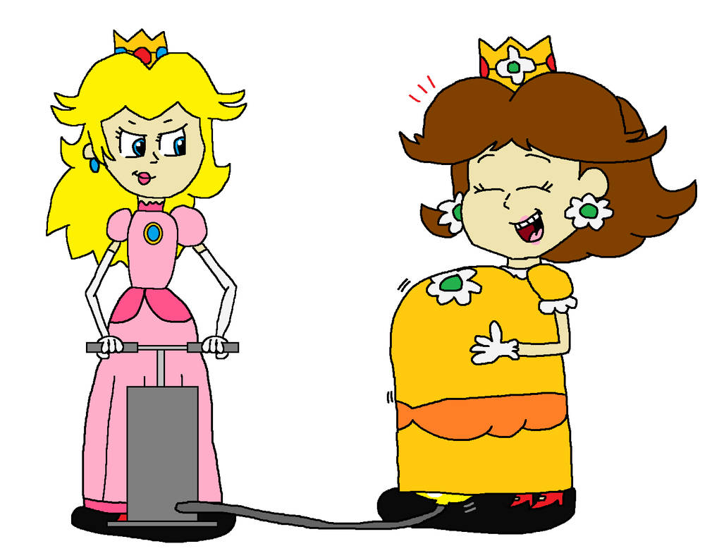 Peach Inflating A Balloon Under Daisys Dress By Blimpy Blue On Deviantart