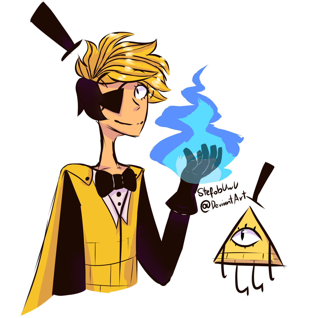 Bill Cipher Human Version By Stefobuwu On Deviantart