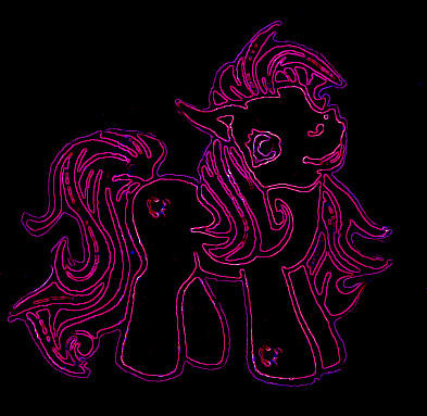 neon pony by ginagag on DeviantArt