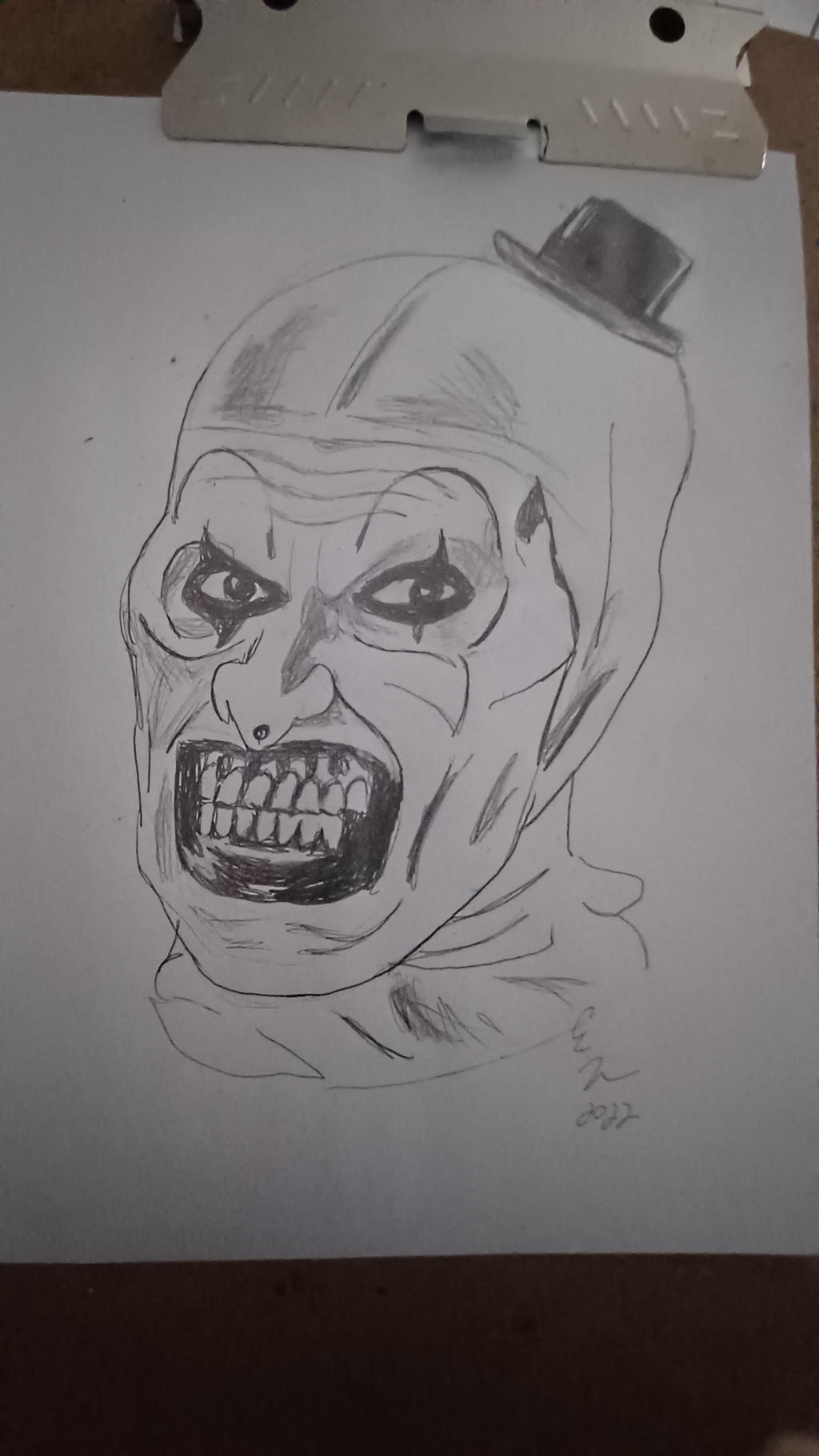 Terrifier Art The Clown Fan Art 2022 By Aqua71 On Deviantart