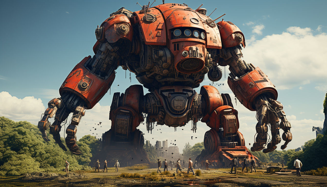 Giant Mech By Konimotsinui On Deviantart