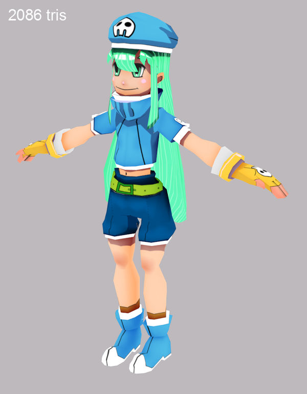 Low Poly Anime Girl By Onmioji On Deviantart