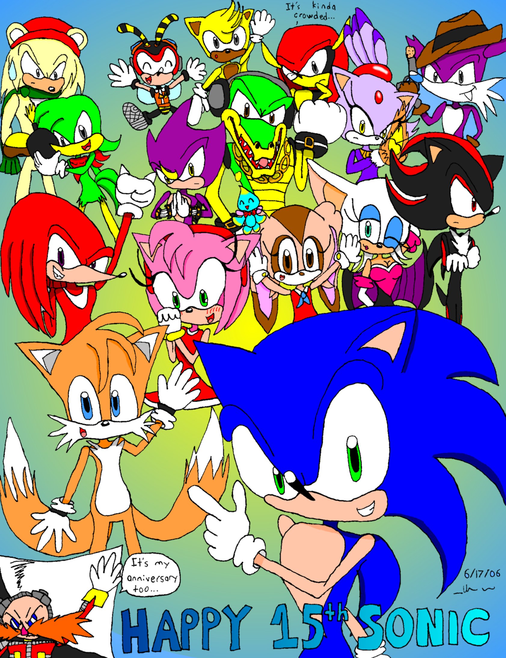 Happy 15th Anniversary Sonic by Little-A on DeviantArt