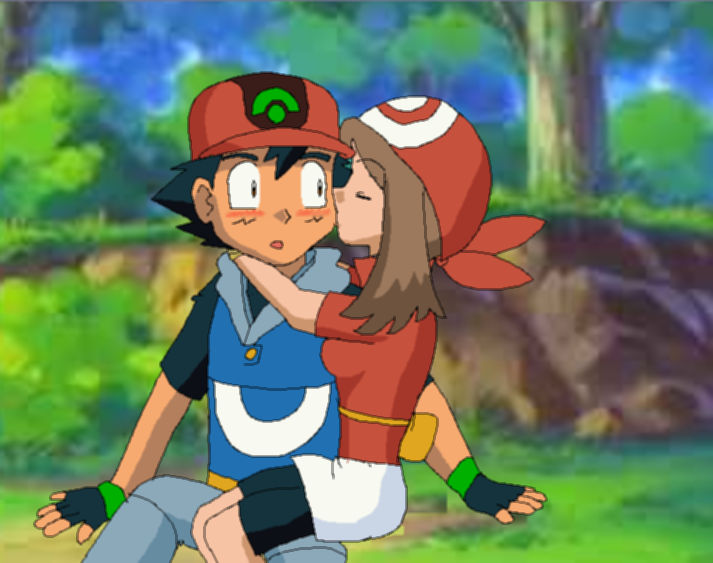 May Kiss Ash On The Cheek By Csxrail On Deviantart