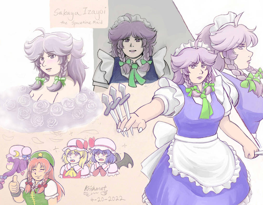 Early Sakuya Izayoi Drawing By Kriska On Deviantart