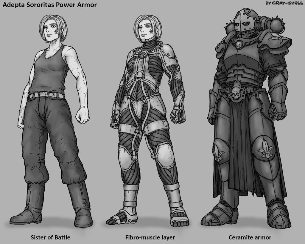 Sisters Of Battle Power Armor Updated Art By Gray Skull On Deviantart