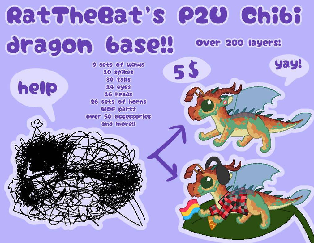 RatTheBat's p2u chibi dragon base!! by LightstarFromAmino on DeviantArt RatTheBat's p2u chibi dragon base!! by LightstarFromAmino on DeviantArt
