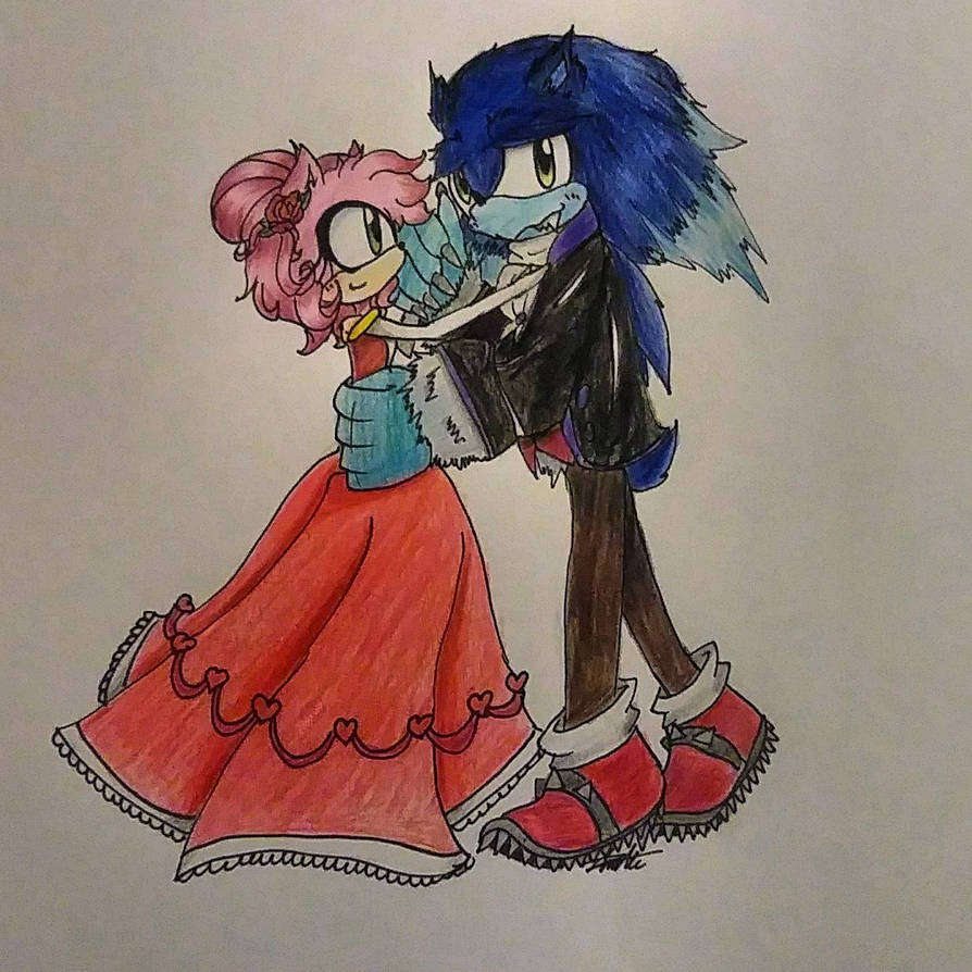 Sonic The Werehog X Amy Rose By Disasterdash On Deviantart