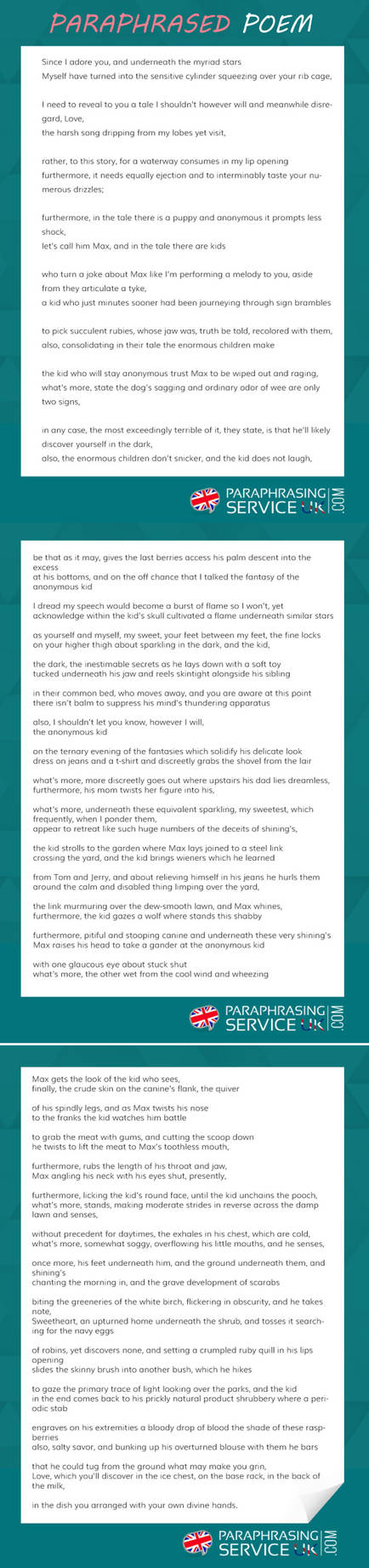 Poem Paraphrasing After Sample by ParaphrasingSample on DeviantArt Poem Paraphrasing After Sample by ParaphrasingSample on DeviantArt
