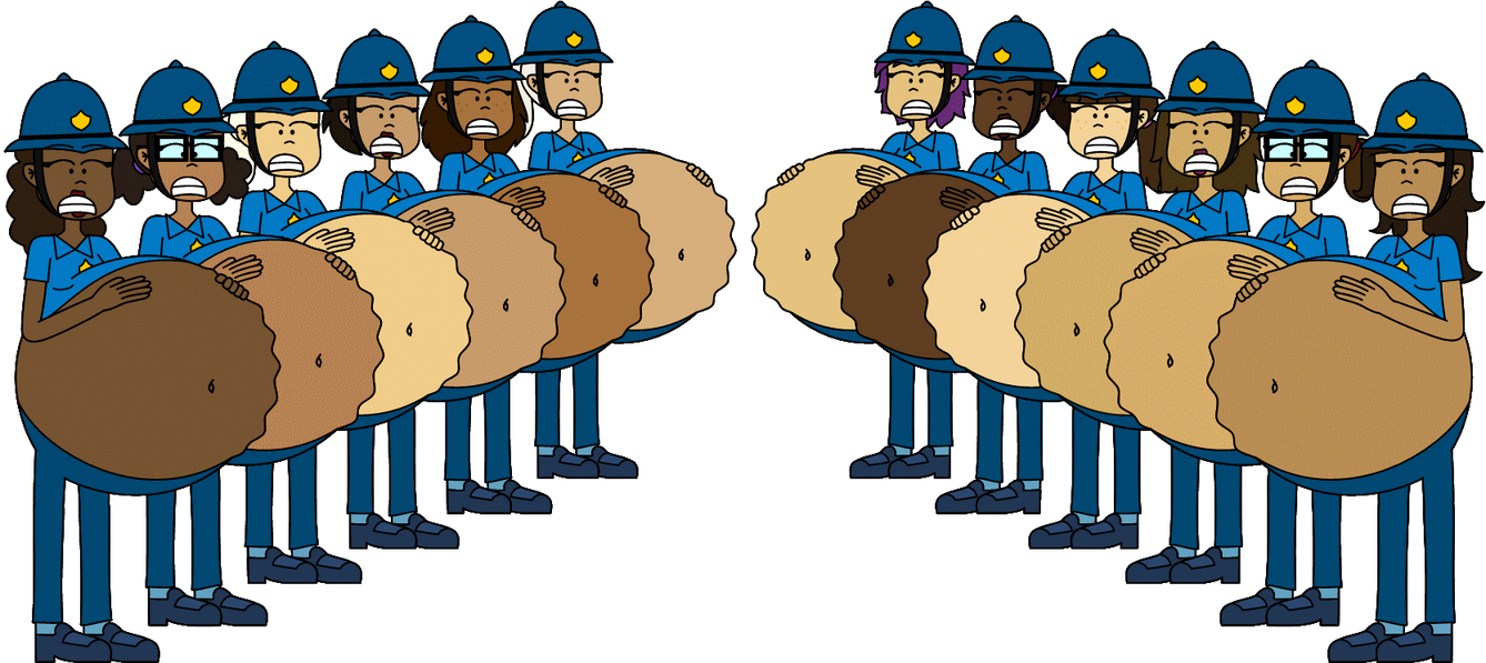 Hungry Bellywood Police Girls By Angrysignsreal On Deviantart