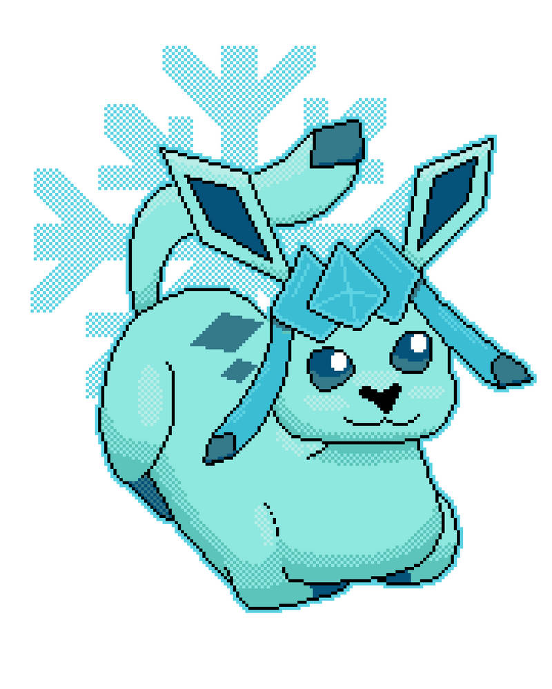 Glaceon Pixel Art By Randomrodger On Deviantart