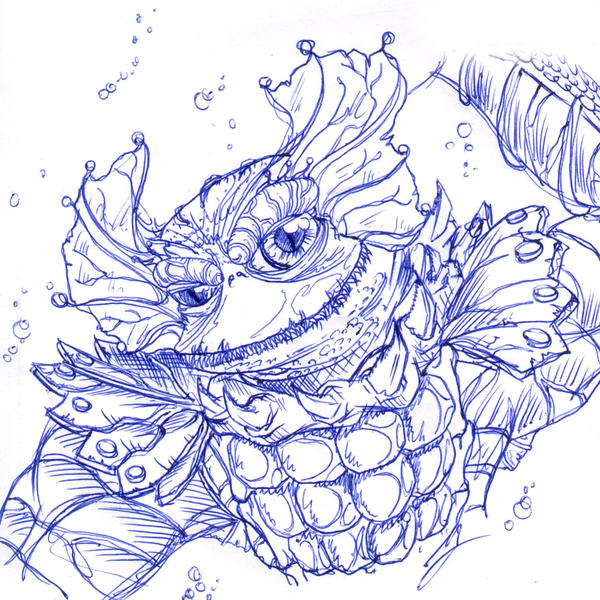 Mer-man Sketch by INKdustrial on DeviantArt