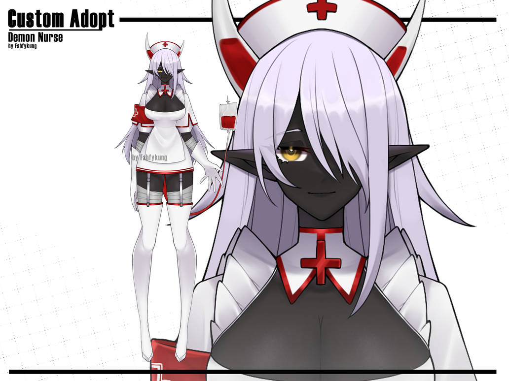 Customadoptable Demon Nurse By Fahfykung On Deviantart