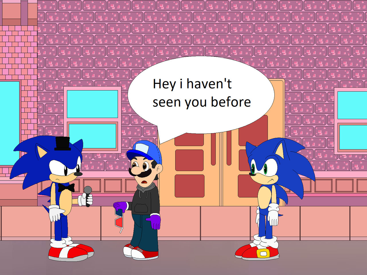 Vince And Sonic Meet Clone Sonic By Soup4us On Deviantart
