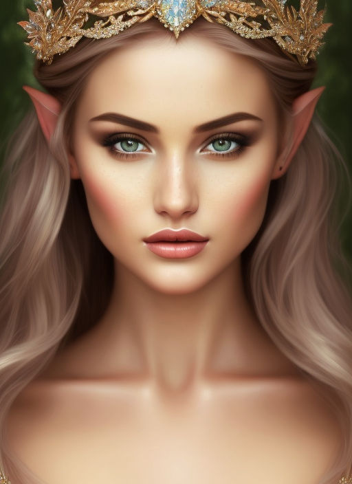 Portrait Of Beautiful Female High Elf By Fantscifi On Deviantart
