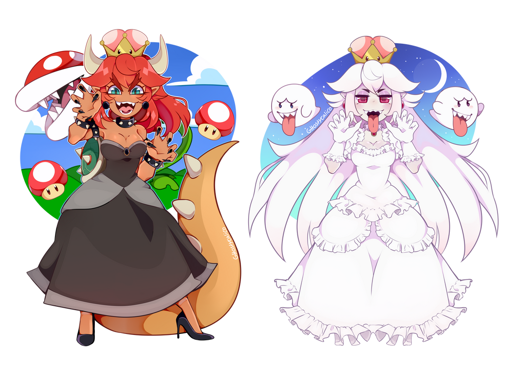 Bowsette And Booette Alt Version By Ghostycalico On Deviantart