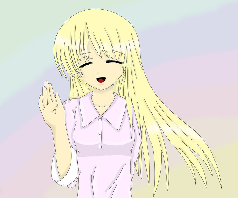 Waving Anime Girl By Absurdgenius On Deviantart