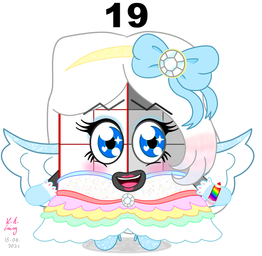 Numberblocks Magical Girl Nineteen By Pinkstareevee16 On Deviantart