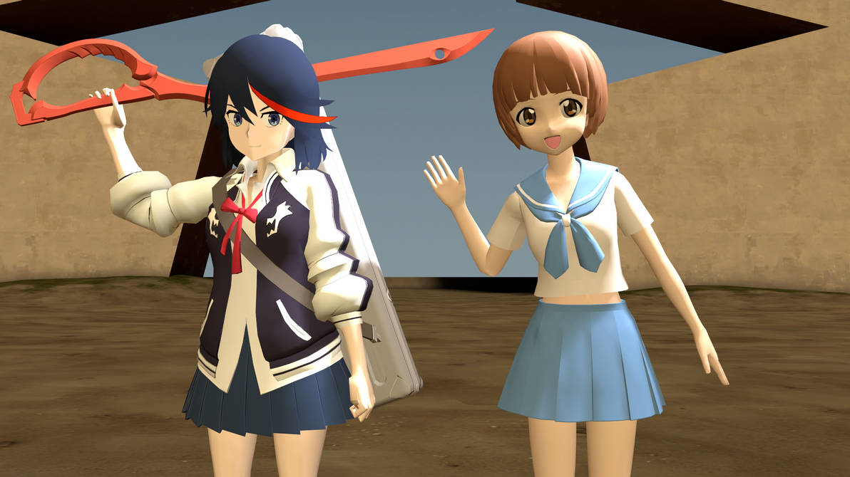 Sfm Ryuko And Mako By Kmth On Deviantart