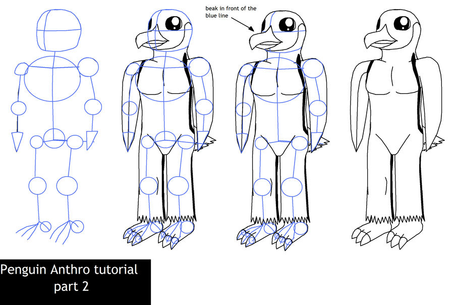 Penguin Anthro Tutorial Part 2 By Enricthepenguin92 On Deviantart