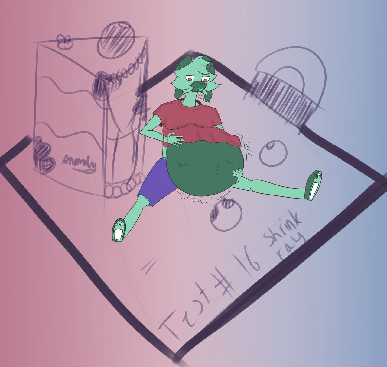 Shrink Ray Weight Gain By Slimedanomaly On Deviantart
