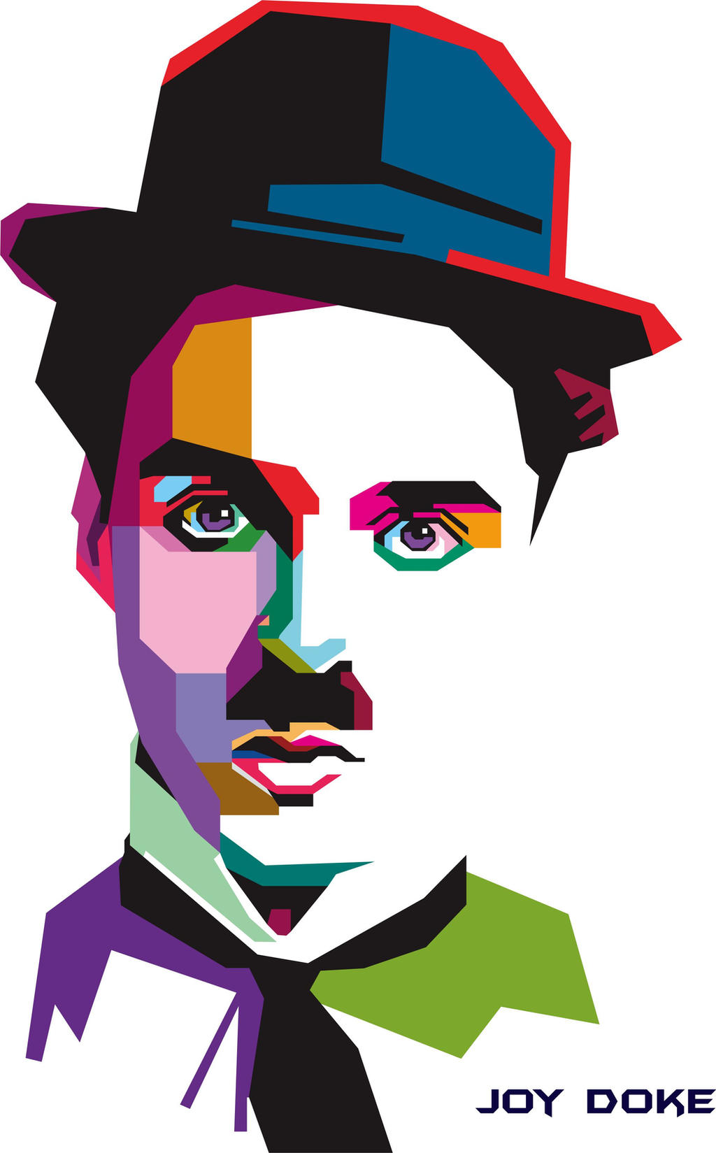 WPAP of Charlie Chaplin by joydokeFNaF on DeviantArt WPAP of Charlie Chaplin by joydokeFNaF on DeviantArt
