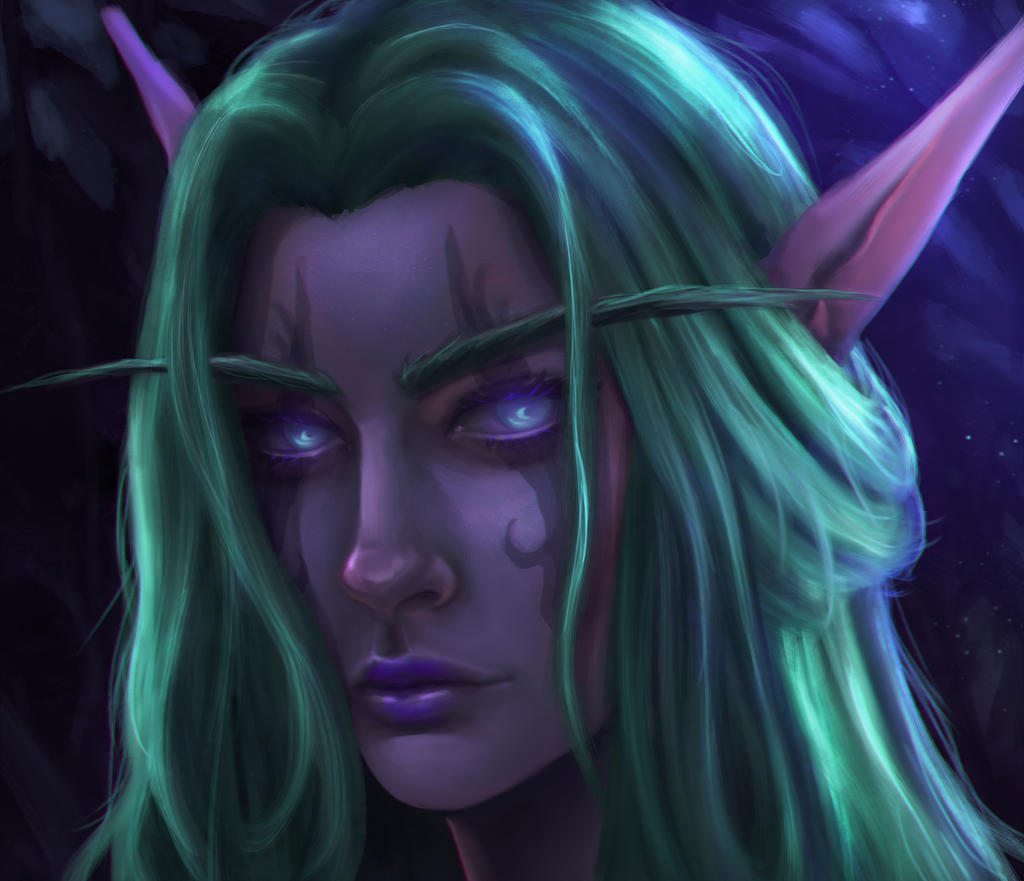 Night Elf Portrait By Inoxdesign On Deviantart