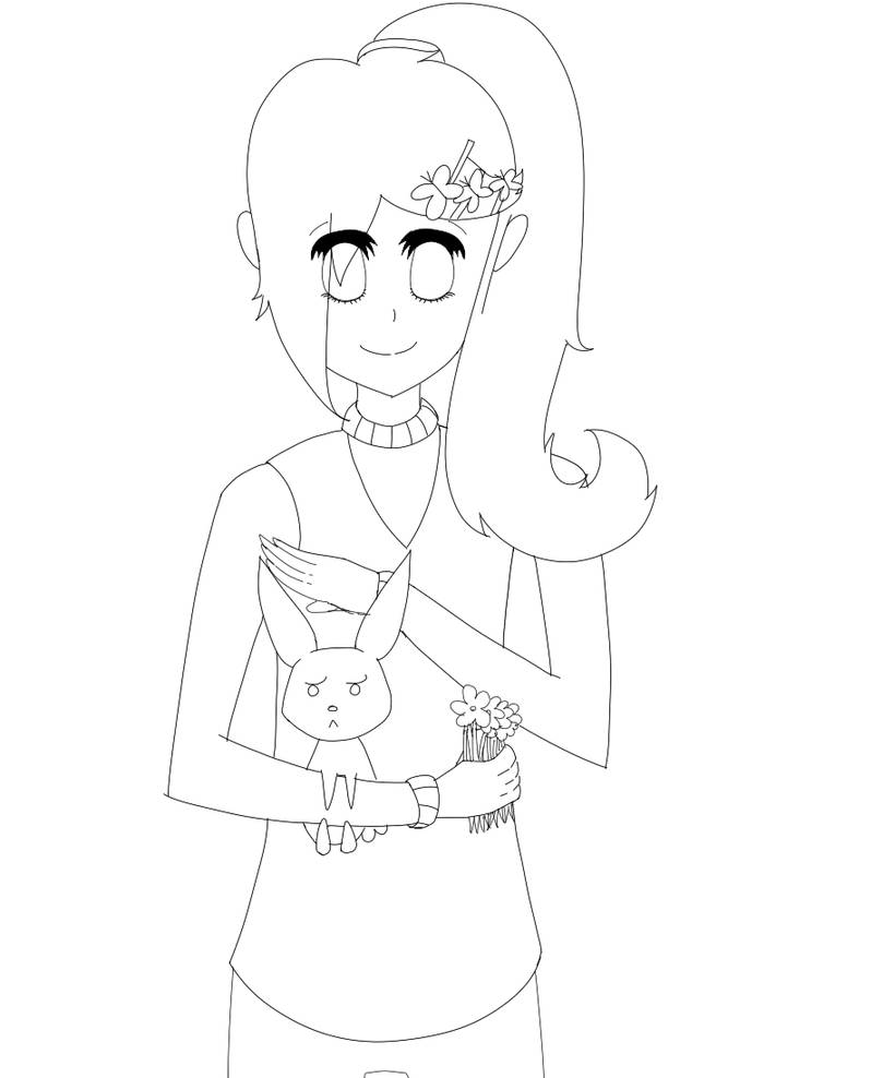Fluttershy Human Lineart By Amourex On Deviantart