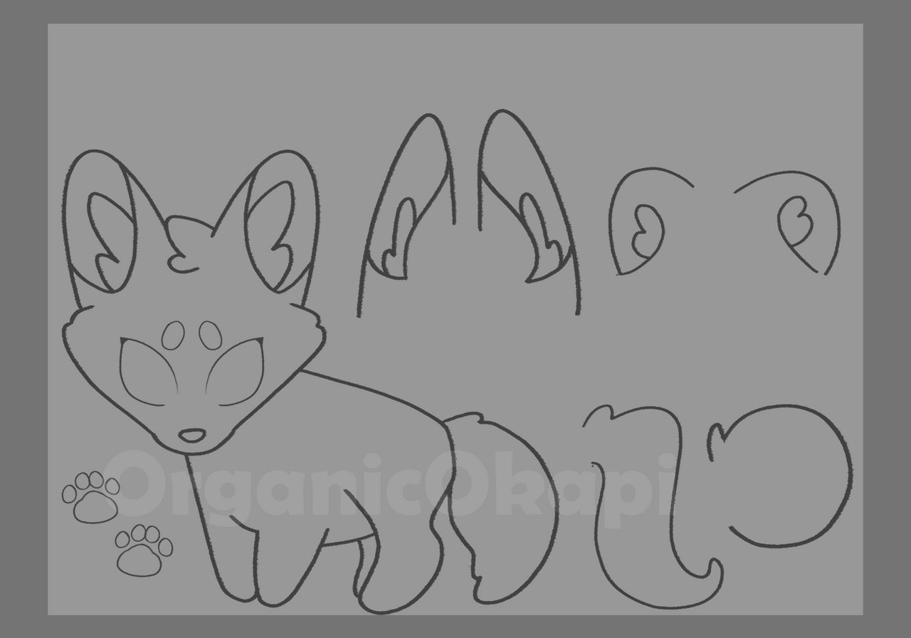 Chibi Fox Base By Organicokapi On Deviantart