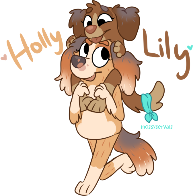 Holly And Lily Bluey By Mossyservals On Deviantart