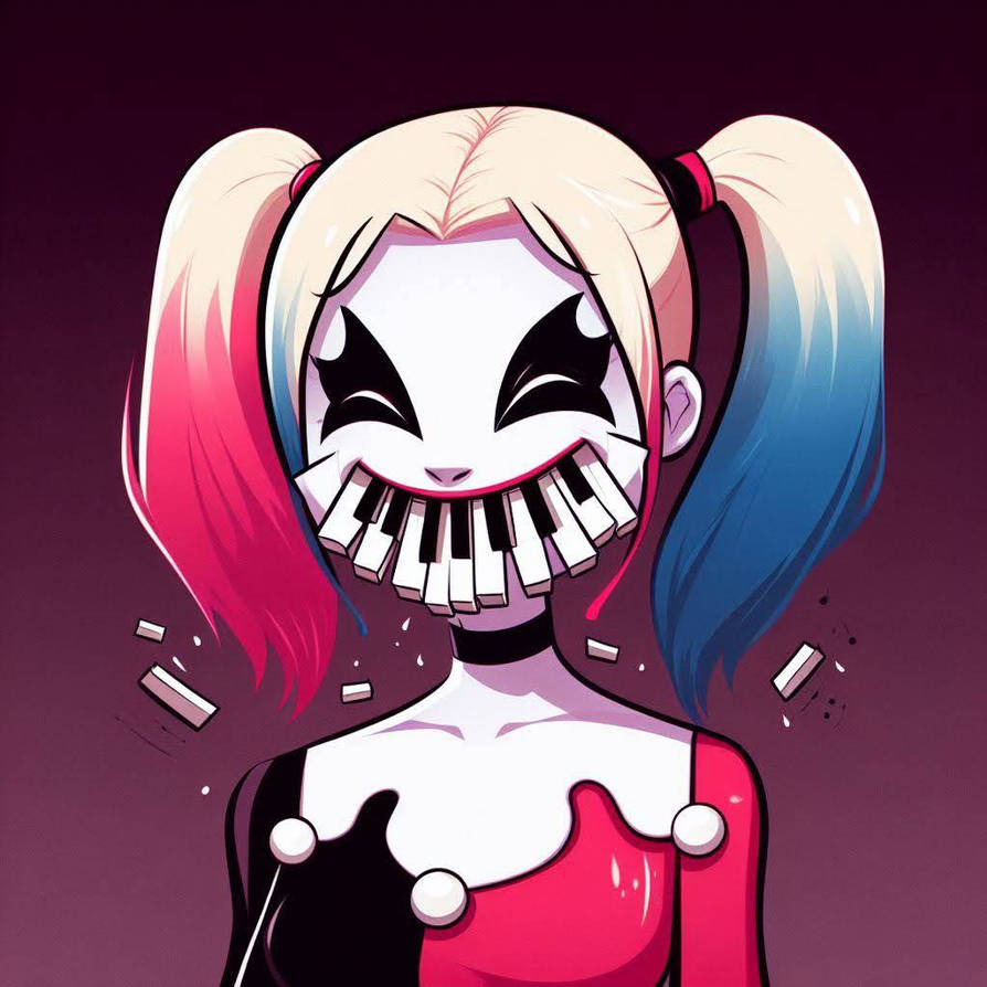 Ai Image Of Harley Quinn Piano Teeth By 9wsalmon On Deviantart