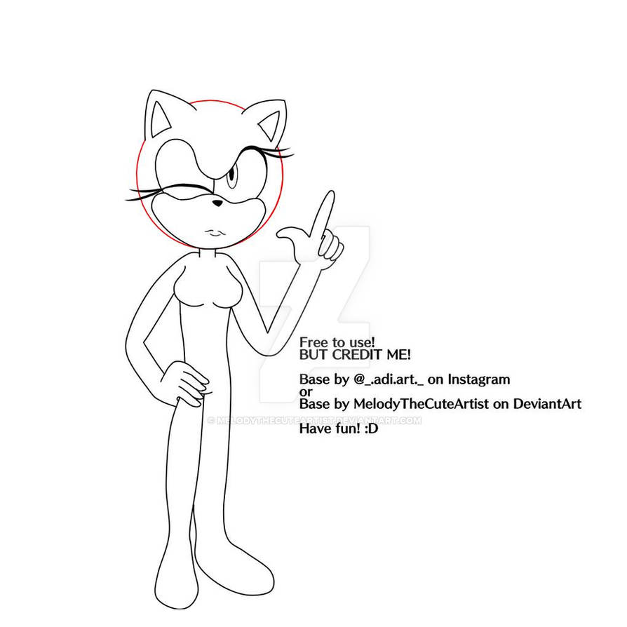Sonic Female Base By Melodythecuteartist On Deviantart