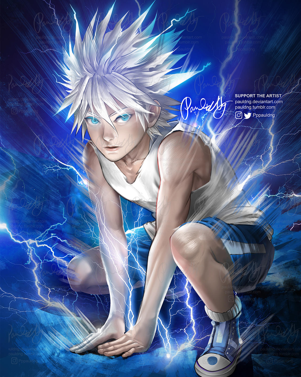 Hunter x Hunter - Killua Zoldyck (Godspeed) by pauldng on DeviantArt Hunter x Hunter - Killua Zoldyck (Godspeed) by pauldng on DeviantArt
