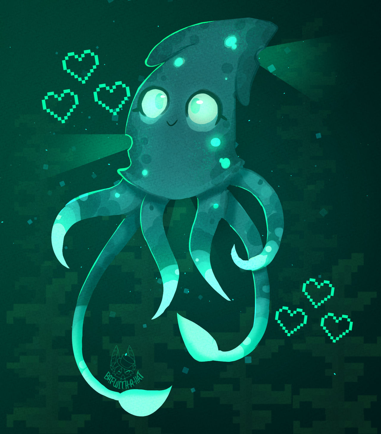 Minecraft Glow Squid Fanart By Briarbat On Deviantart