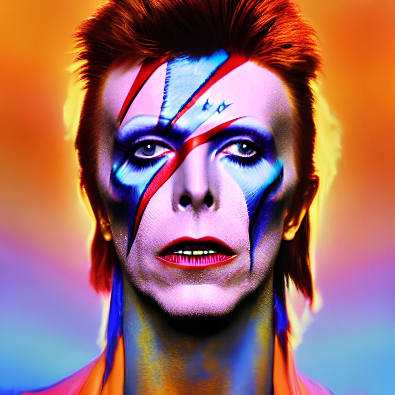 David Bowies Ziggy Stardust Portrait Ethereal Back By Jadx100 On Deviantart