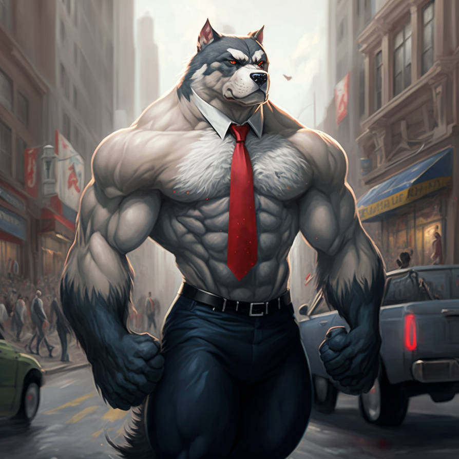 Anthro Huskey Security Guard By Utauradon On Deviantart