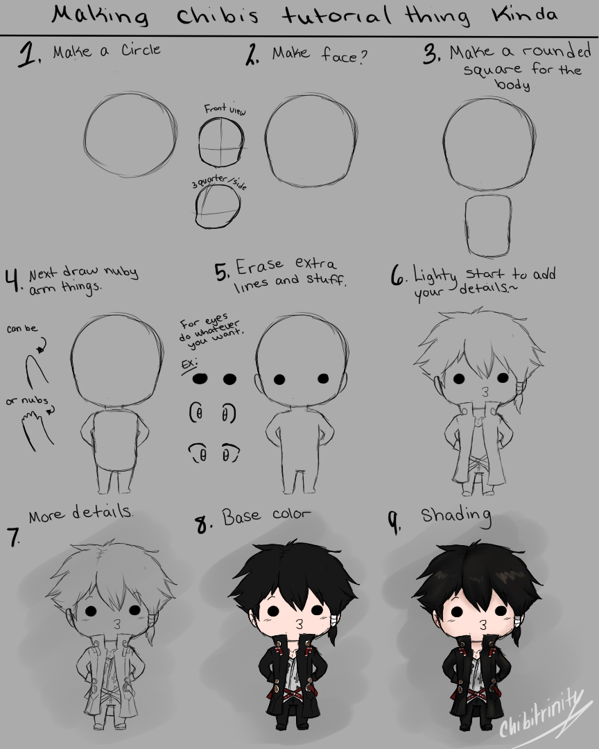 How To Draw Chibi Tutorial By Chibitrinity On Deviantart