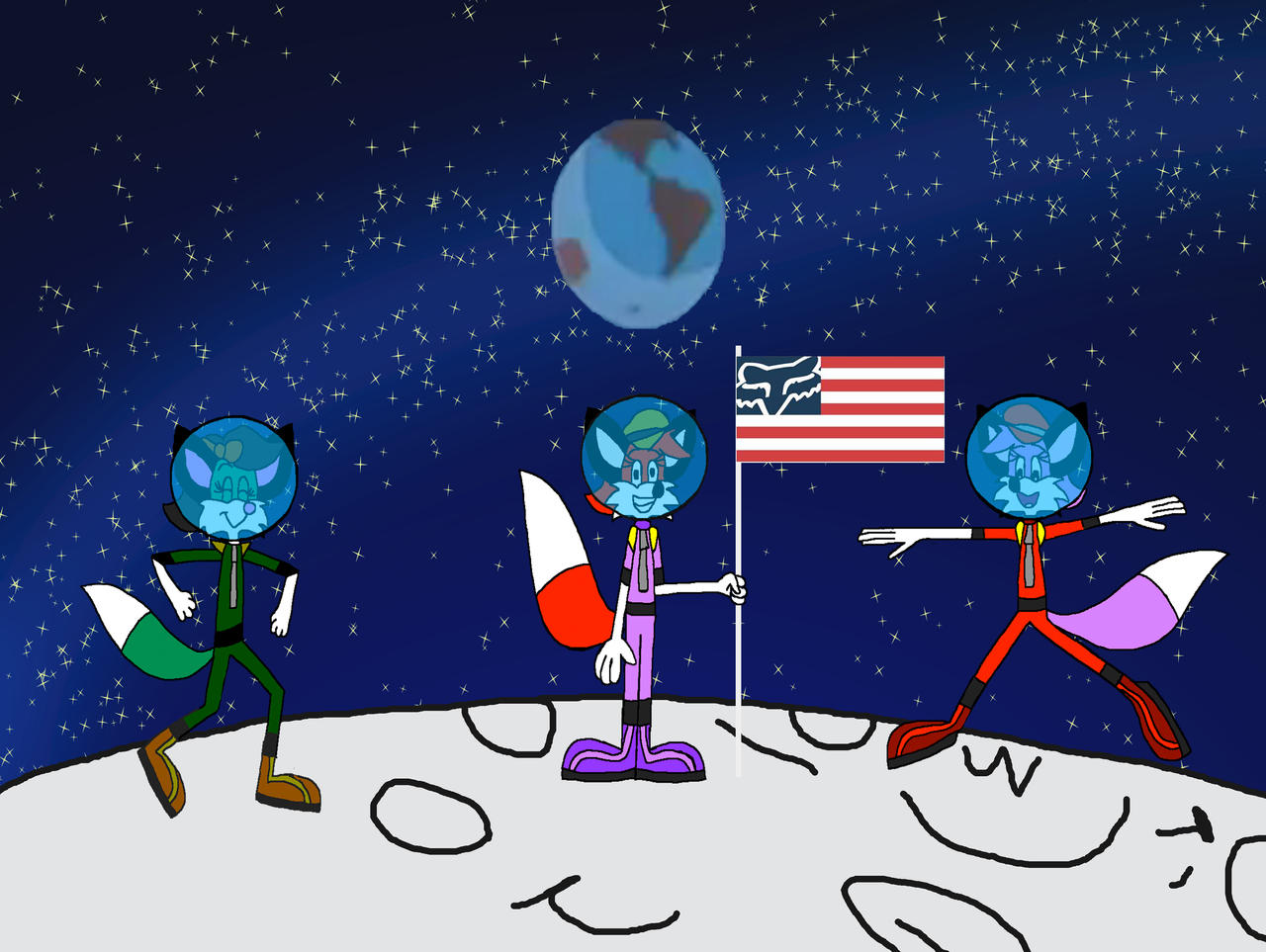 Space Fox In The Moon By Lagovulpesthegentle On Deviantart