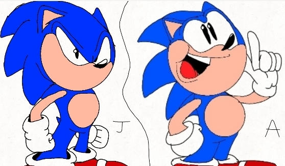 Japanese Sonic Vs American Sonic By Zeekdrawingtime On Deviantart