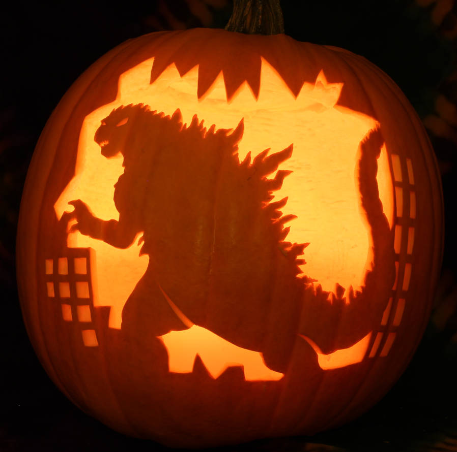 Godzilla Pumpkin Light Version By Johwee On Deviantart