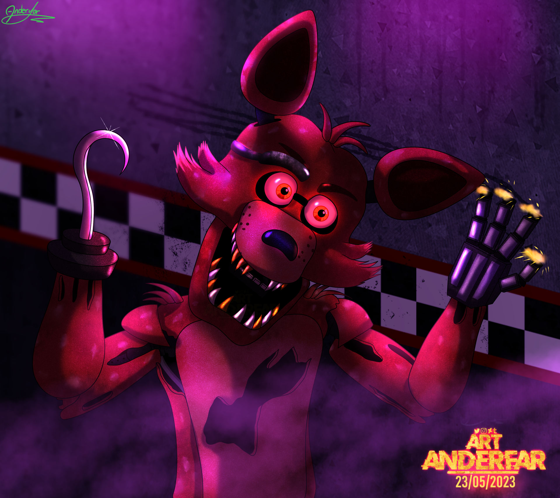 Fnaf1 Foxy By Anderfar On Deviantart