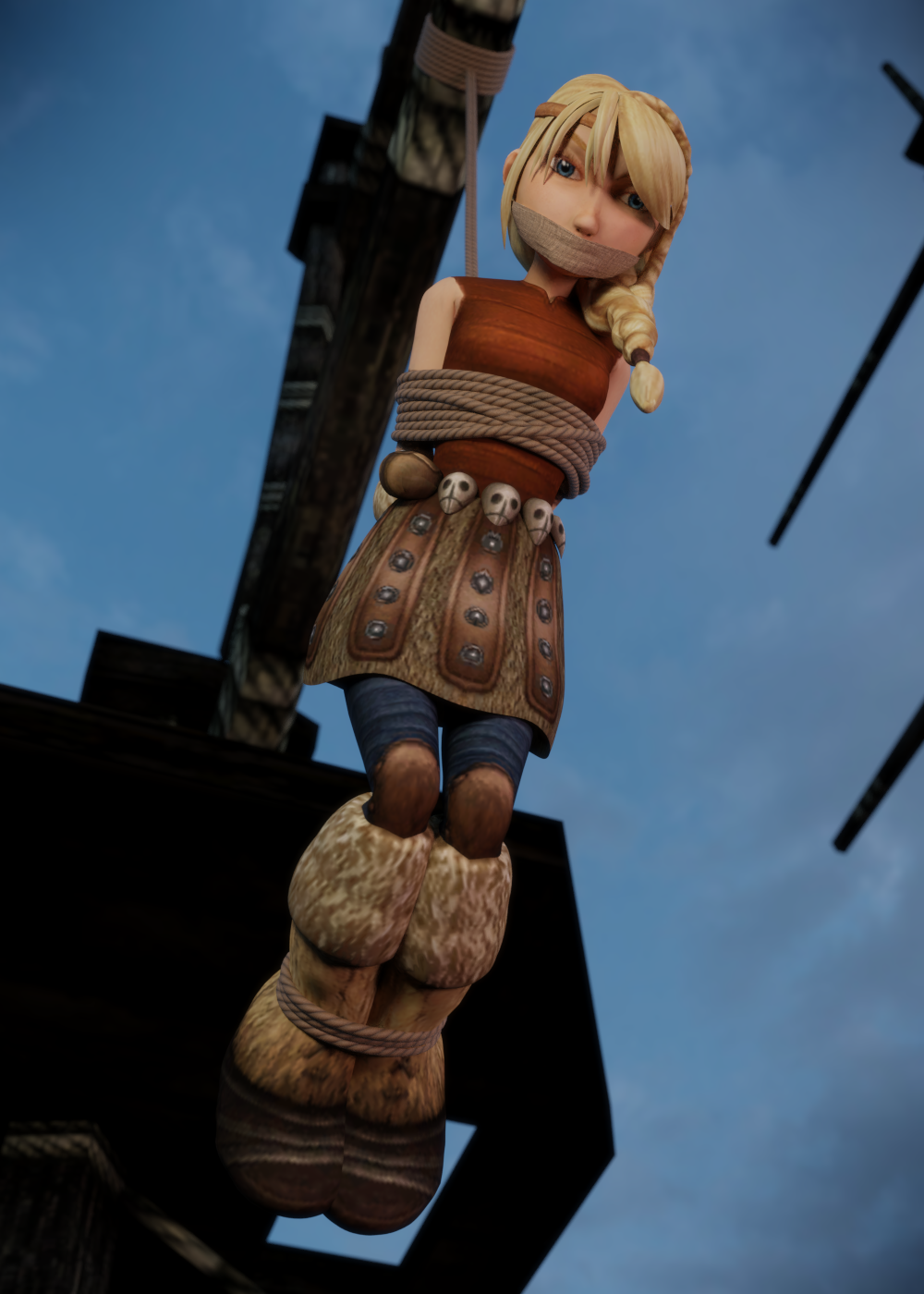 Commission Astrid Captured And Suspended By Yalleo On Deviantart